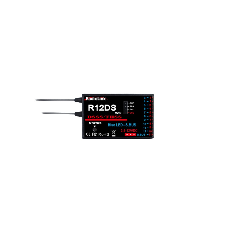 Buy Radiolink R12DS 2.4GHz RC Receiver 12 Channels SBUS/PWM - Zbotic