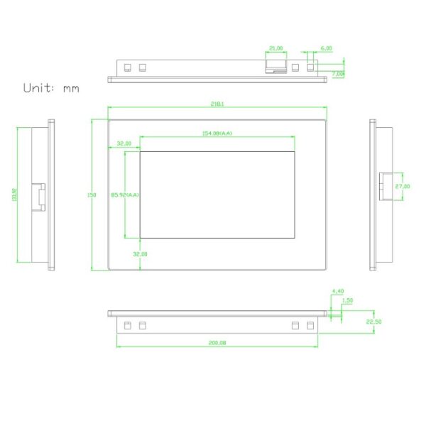 Nextion Enhanced Nx8048k070 011r 70″ Hmi Resistive Touch Display With Enclosure Zbotic 