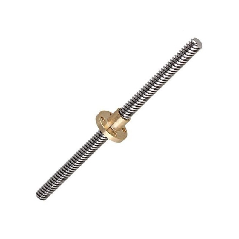 Buy 350mm Trapezoidal 4 Start Lead Screw 8mm Thread 2mm Pitch Lead ...