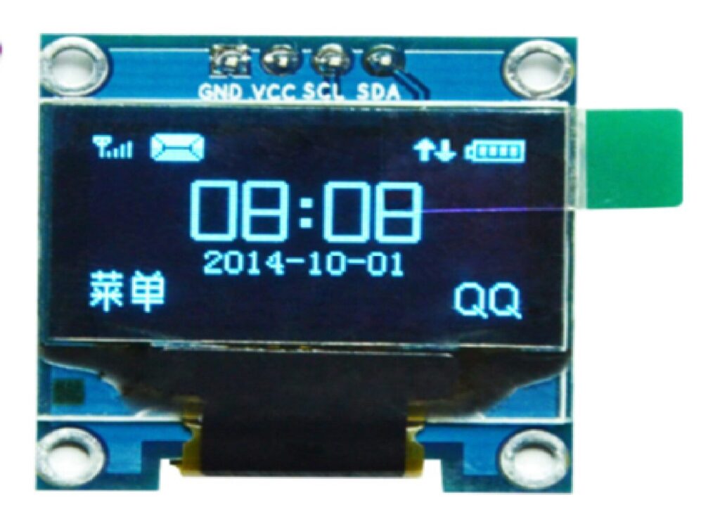 096 Inch I2c Iic Oled Lcd Module 4pin With Gnd Vcc White Ssd1306 7830