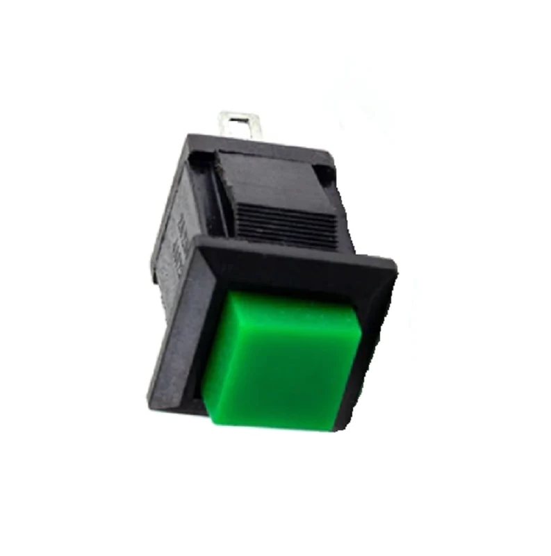 Green DS-430 2PIN ON-OFF Self-Reset Square Push Button Switch（NO Press ...