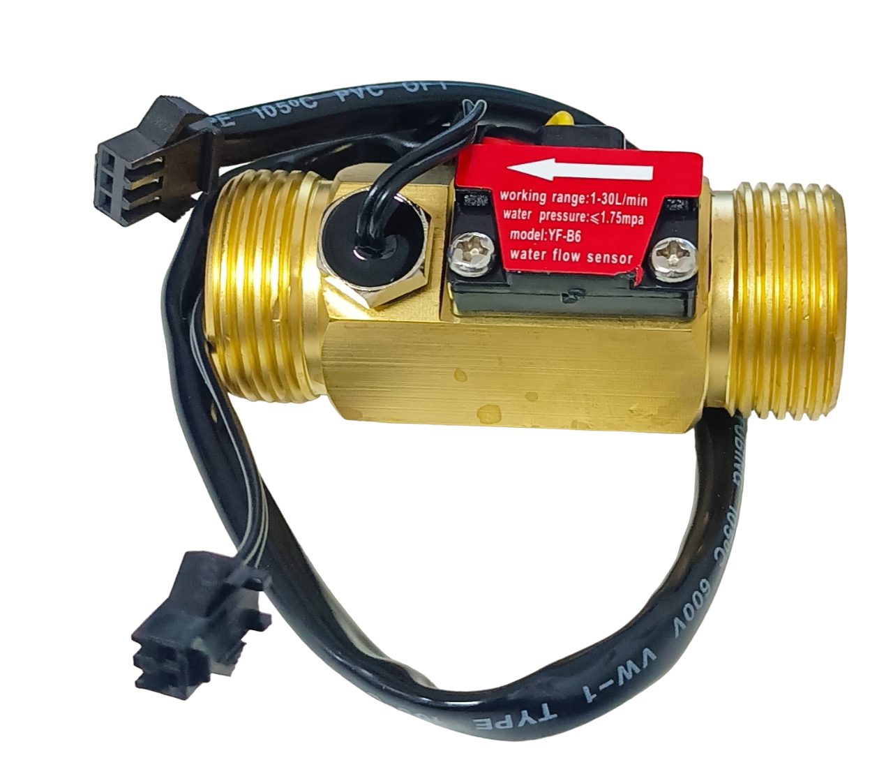 Water Flow Sensor Sea Yf B6 Flowmeter With Temperature Probe G3 4 1