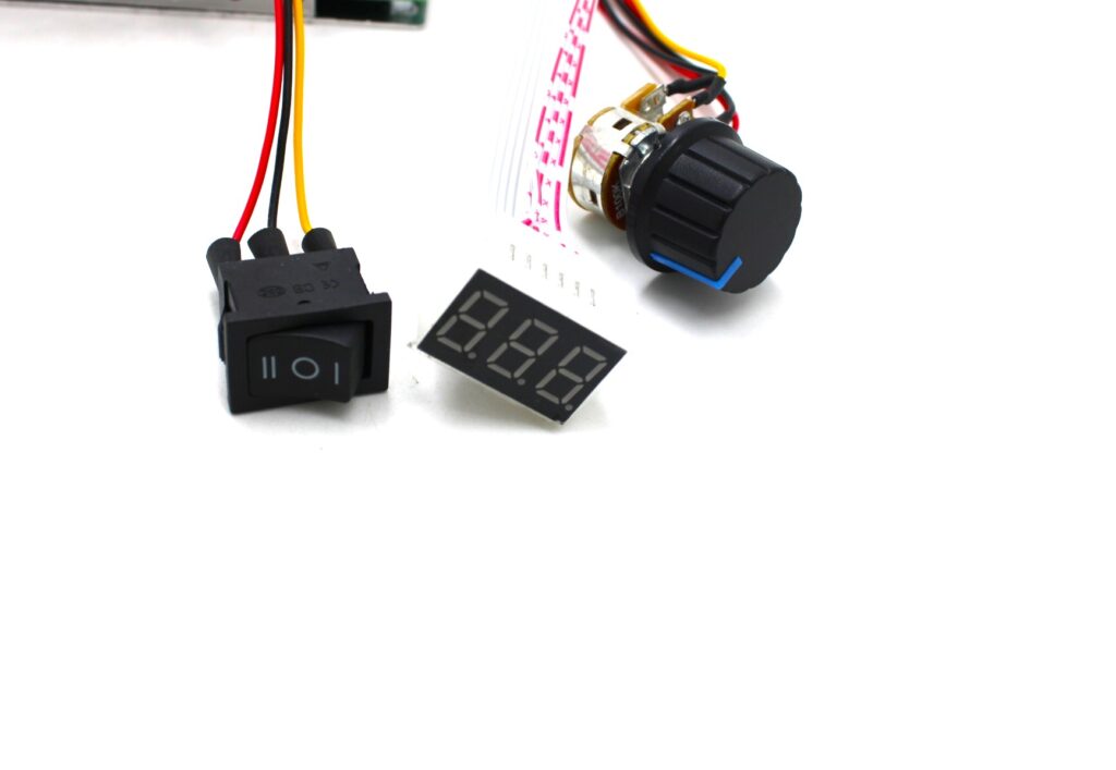 12V 24V 36V 40A PWM DC Motor Speed Controller Forward Reverse Adjustable Knob Switch with Case ...