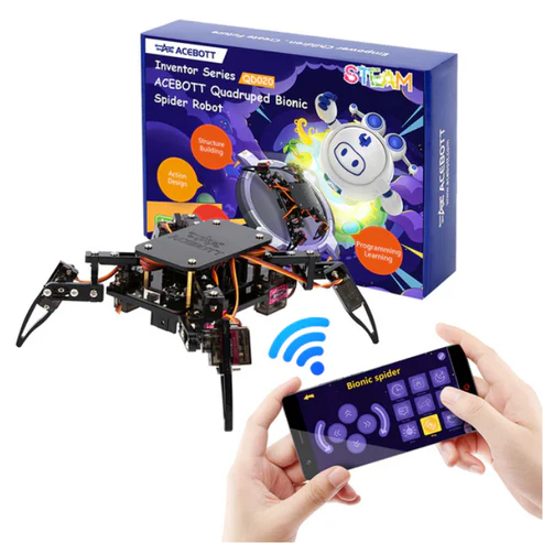 ACEBOTT ESP8266 Quadruped Bionic Spider Robot kit with Arduino IDE/ACECode(Scratch) – Buy Online ...