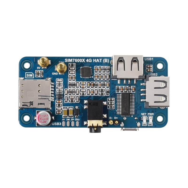 Waveshare SIM7600G-H 4G HAT (B) for Raspberry Pi, LTE Cat-4 4G / 3G ...