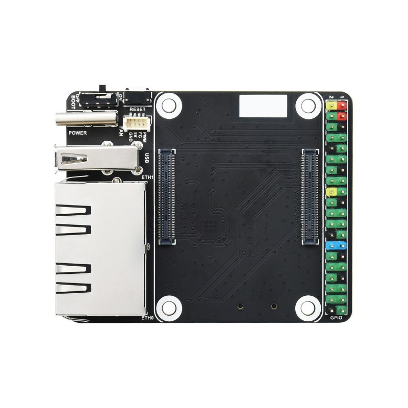 Waveshare Mini Dual Gigabit Ethernet Base Board Designed for Raspberry ...