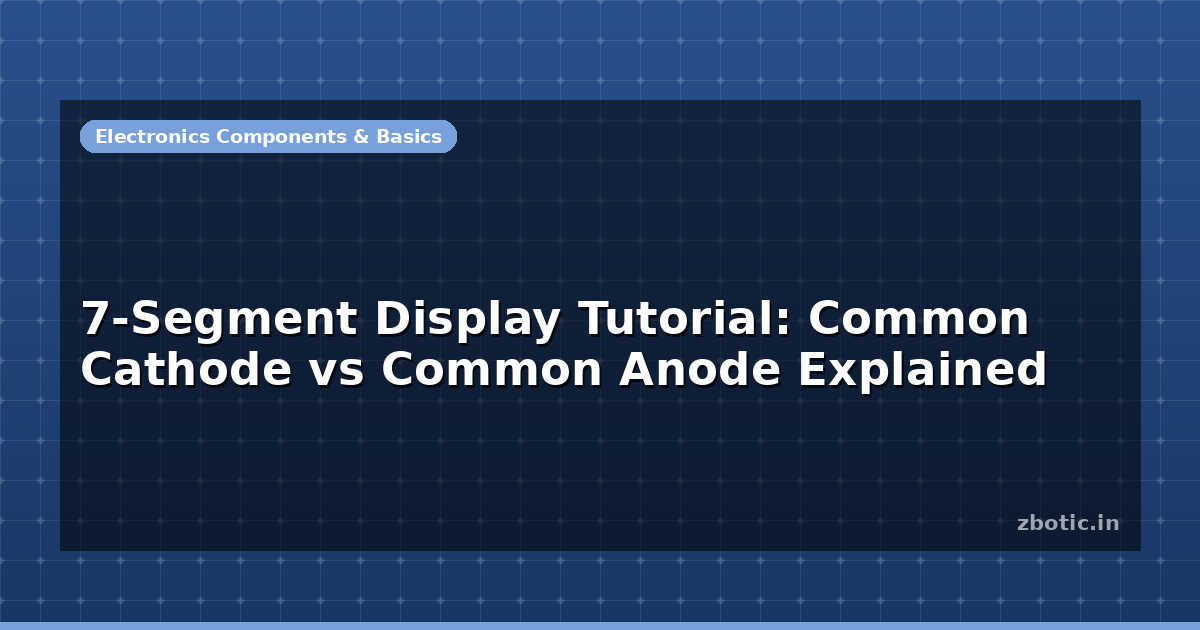 7-Segment Display Tutorial: Common Cathode vs Common Anode - Zbotic