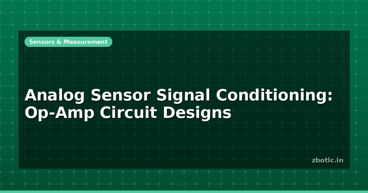 Analog Sensor Signal Conditioning: Op-Amp Circuit Designs - Zbotic