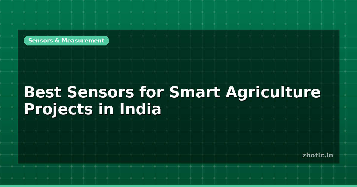 Best Sensors for Smart Agriculture Projects in India - Zbotic