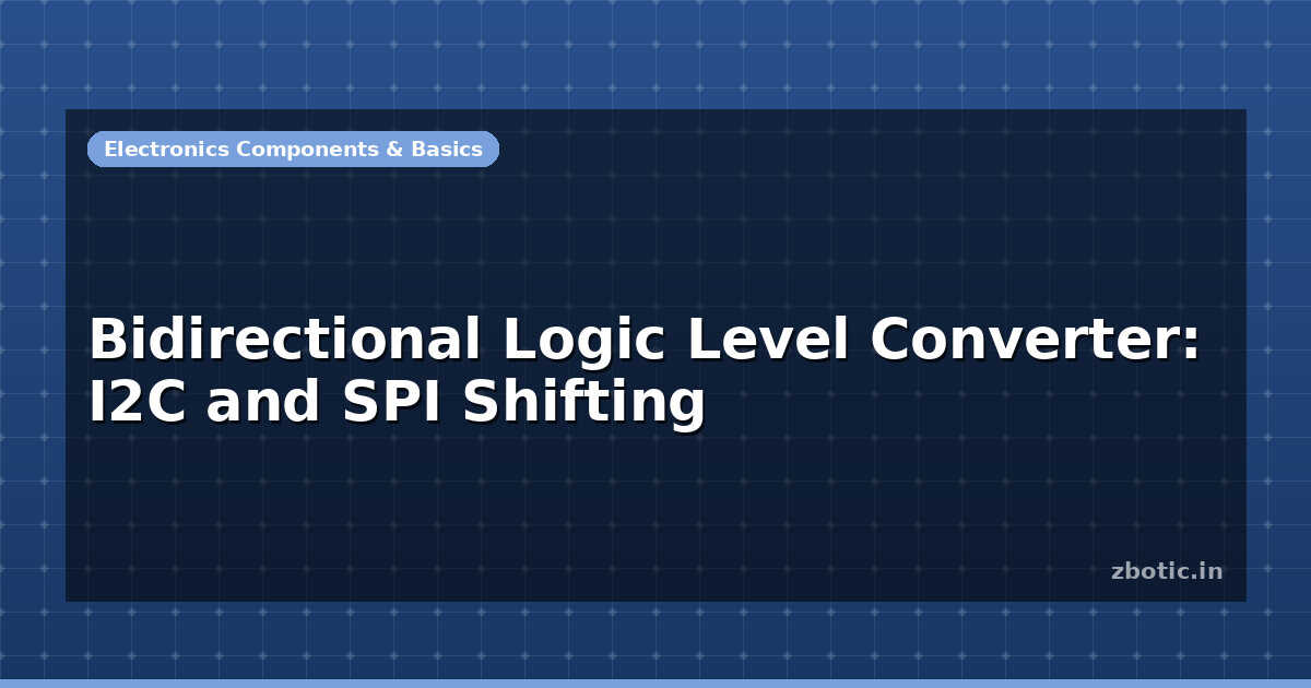 Bidirectional Logic Level Converter: I2C and SPI Shifting - Zbotic