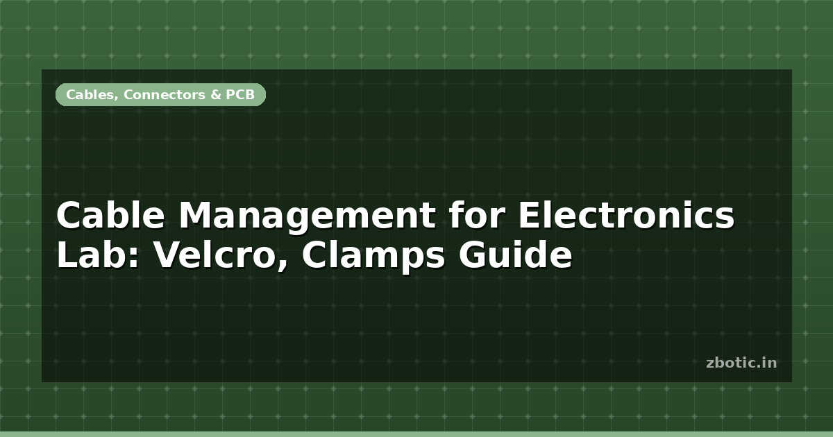 Cable Management for Electronics Lab: Velcro, Clamps Guide - Zbotic