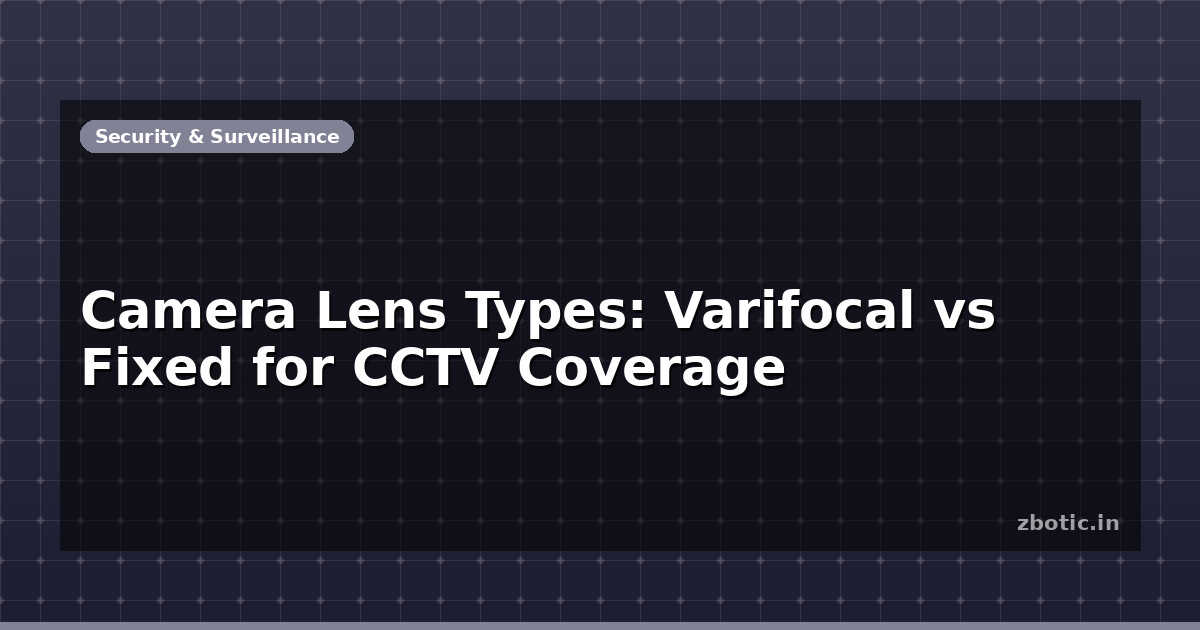 Camera Lens Types: Varifocal vs Fixed for CCTV Coverage - Zbotic