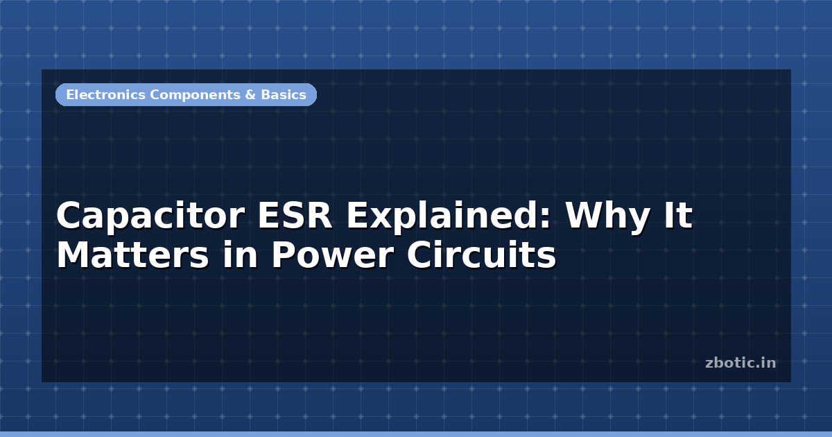 Capacitor ESR Explained: Why It Matters in Power Circuits - Zbotic