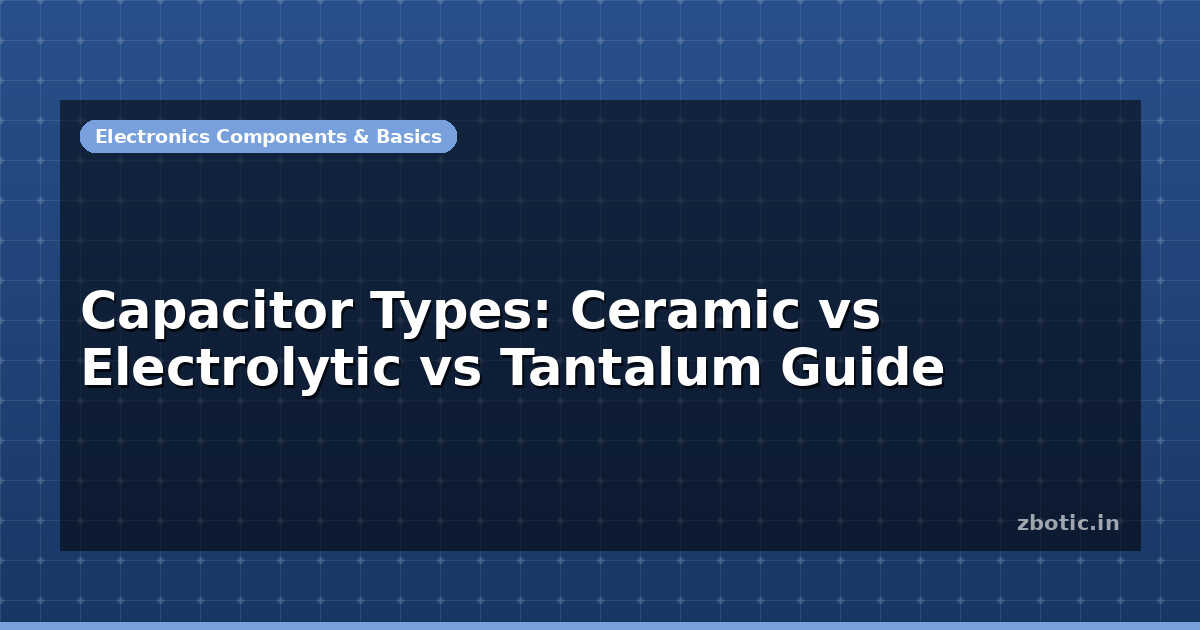 Capacitor Types: Ceramic vs Electrolytic vs Tantalum Guide - Zbotic