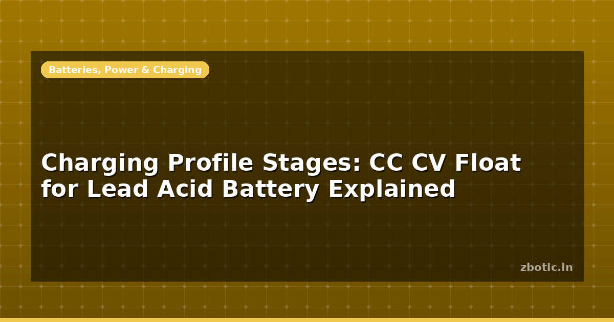 Charging Profile Stages: CC CV Float for Lead Acid Battery - Zbotic