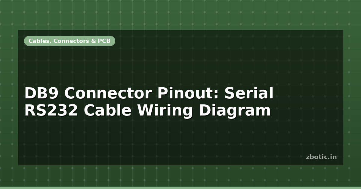 DB9 Connector Pinout: Serial RS232 Cable Wiring Diagram - Zbotic