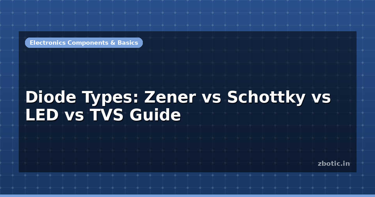 Diode Types: Zener vs Schottky vs LED vs TVS Guide - Zbotic