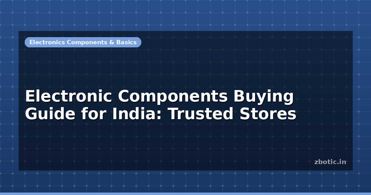 Electronic Components Buying Guide for India: Trusted Stores - Zbotic