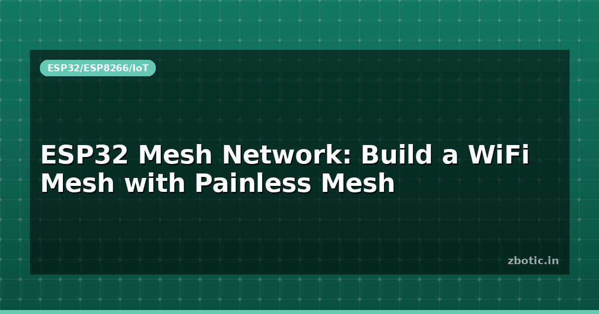 ESP32 Mesh Network: Build a WiFi Mesh with Painless Mesh - Zbotic