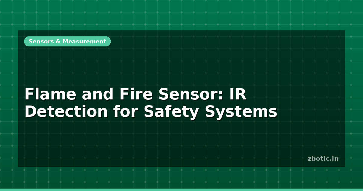 Flame and Fire Sensor: IR Detection for Safety Systems - Zbotic