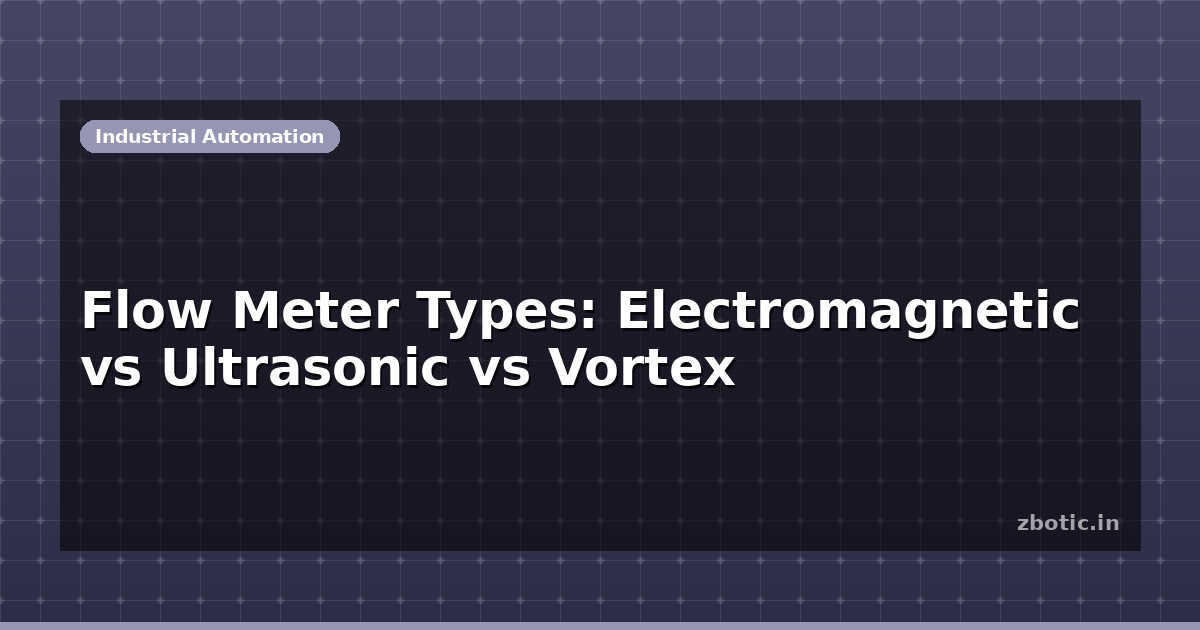 Flow Meter Types: Electromagnetic vs Ultrasonic vs Vortex - Zbotic