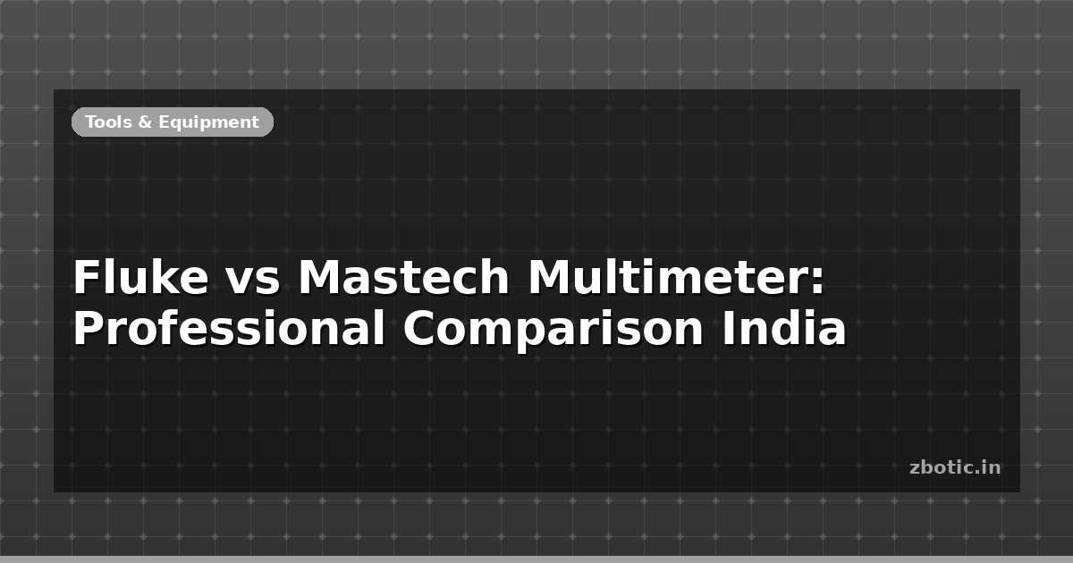 Fluke vs Mastech Multimeter: Professional Comparison India - Zbotic