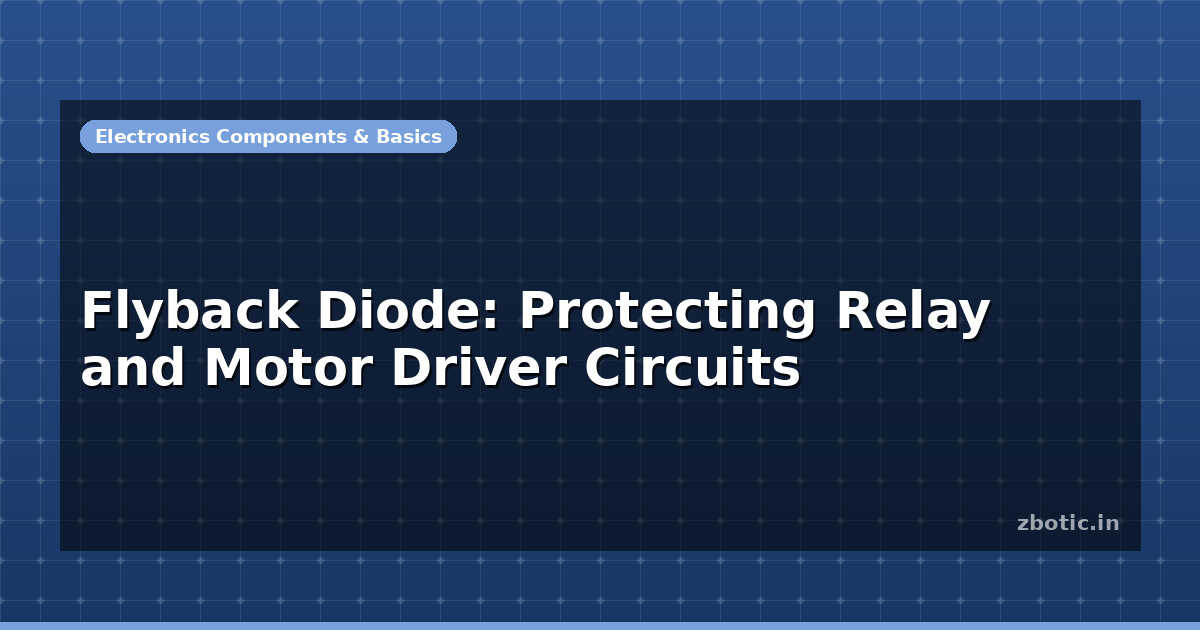 Flyback Diode: Protecting Relay and Motor Driver Circuits - Zbotic