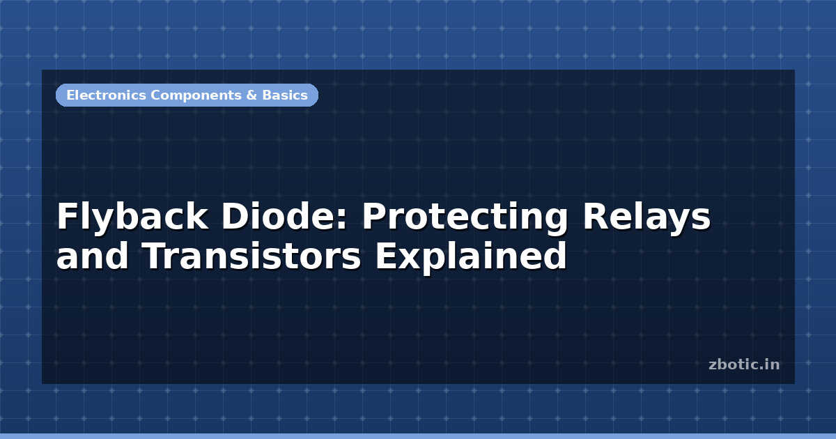 Flyback Diode: Protecting Relays and Transistors Explained - Zbotic