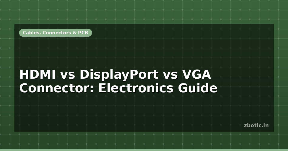 HDMI vs DisplayPort vs VGA Connector: Electronics Guide - Zbotic