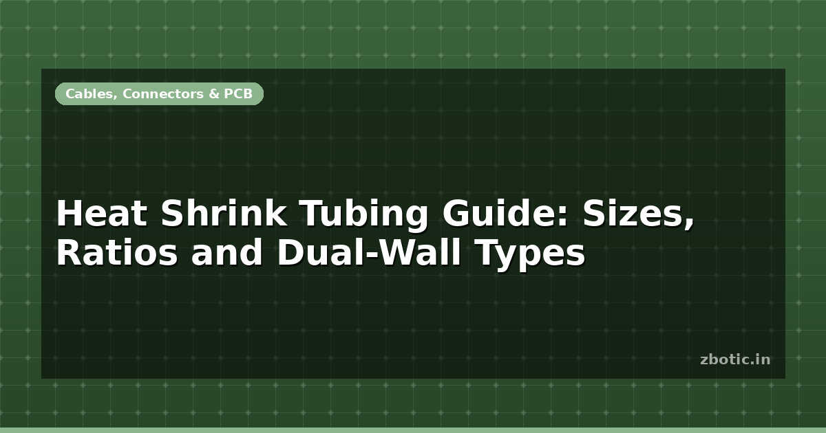 Heat Shrink Tubing Guide: Sizes, Ratios and Dual-Wall Types - Zbotic