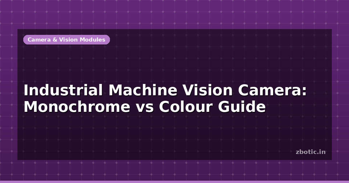 Industrial Machine Vision Camera: Monochrome vs Colour Guide - Zbotic