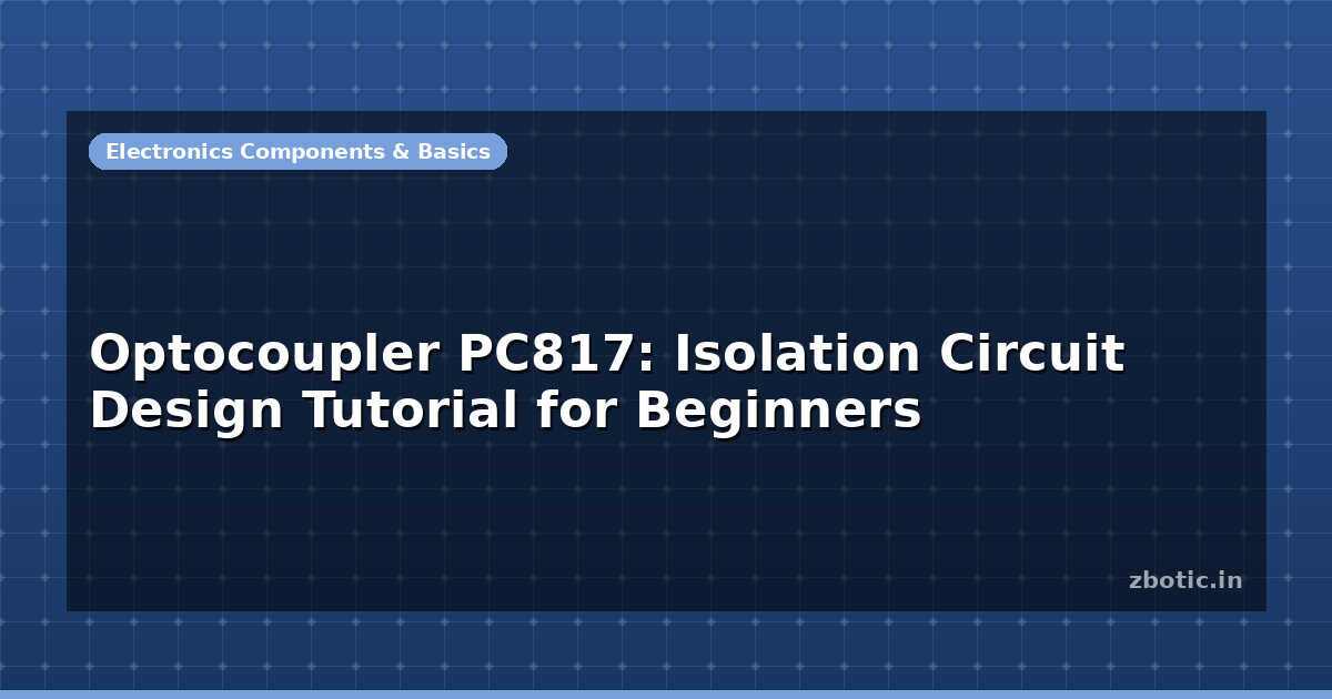 Optocoupler PC817: Isolation Circuit Design Tutorial for - Zbotic