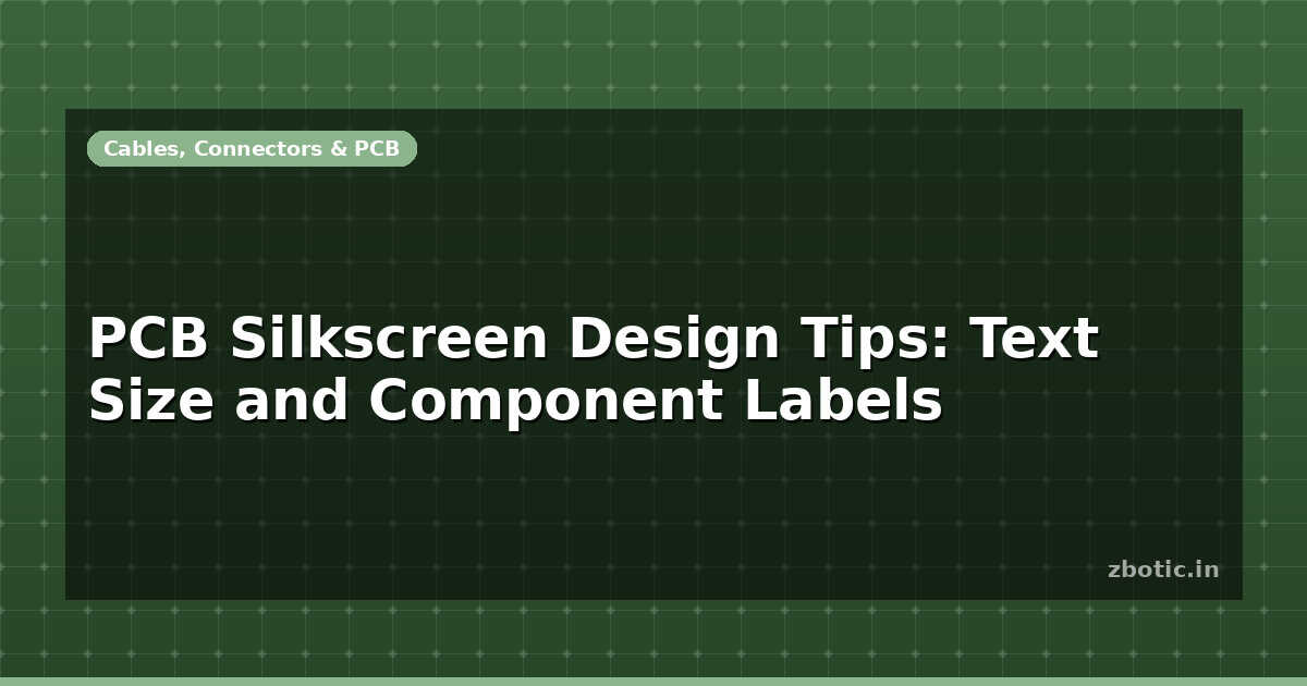 PCB Silkscreen Design Tips: Text Size and Component Labels - Zbotic