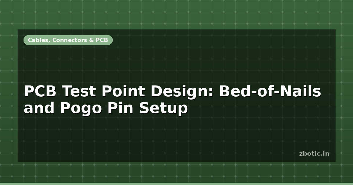 PCB Test Point Design: Bed-of-Nails and Pogo Pin Setup - Zbotic