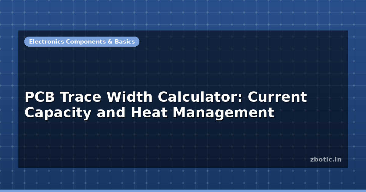 PCB Trace Width Calculator: Current Capacity and Heat - Zbotic