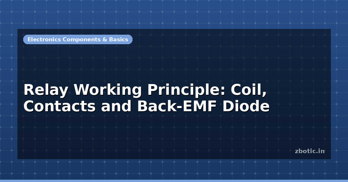Relay Working Principle: Coil, Contacts and Back-EMF Diode - Zbotic