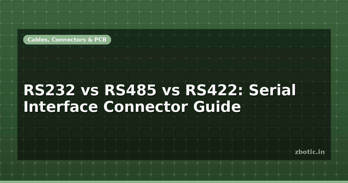 RS232 vs RS485 vs RS422: Serial Interface Connector Guide - Zbotic