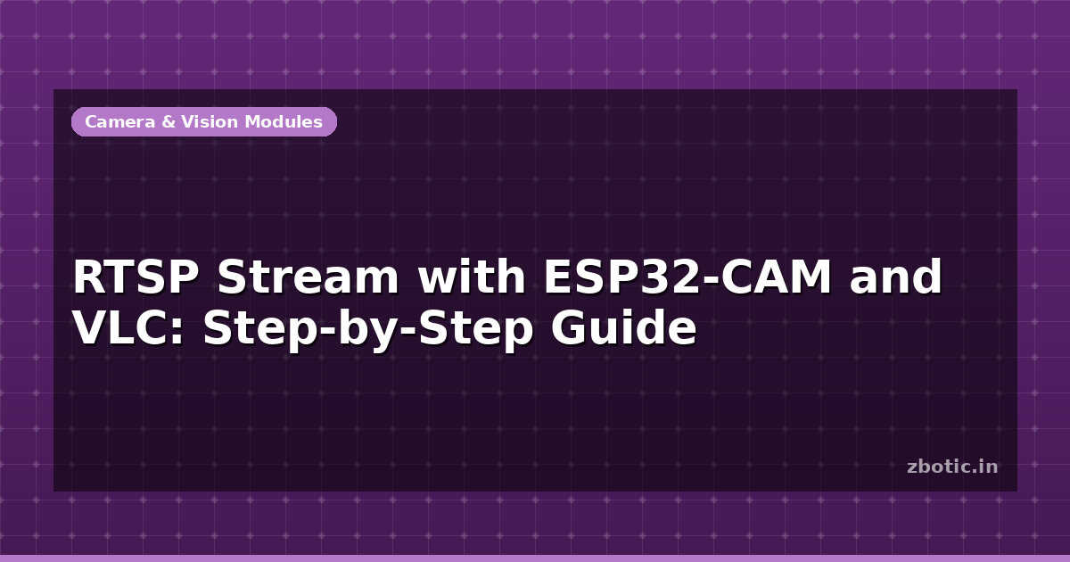 RTSP Stream with ESP32-CAM and VLC: Step-by-Step Guide - Zbotic