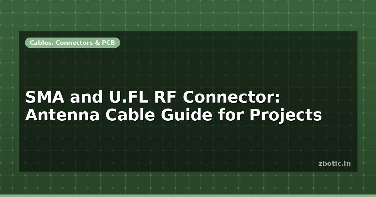SMA and U.FL RF Connector: Antenna Cable Guide for Projects - Zbotic