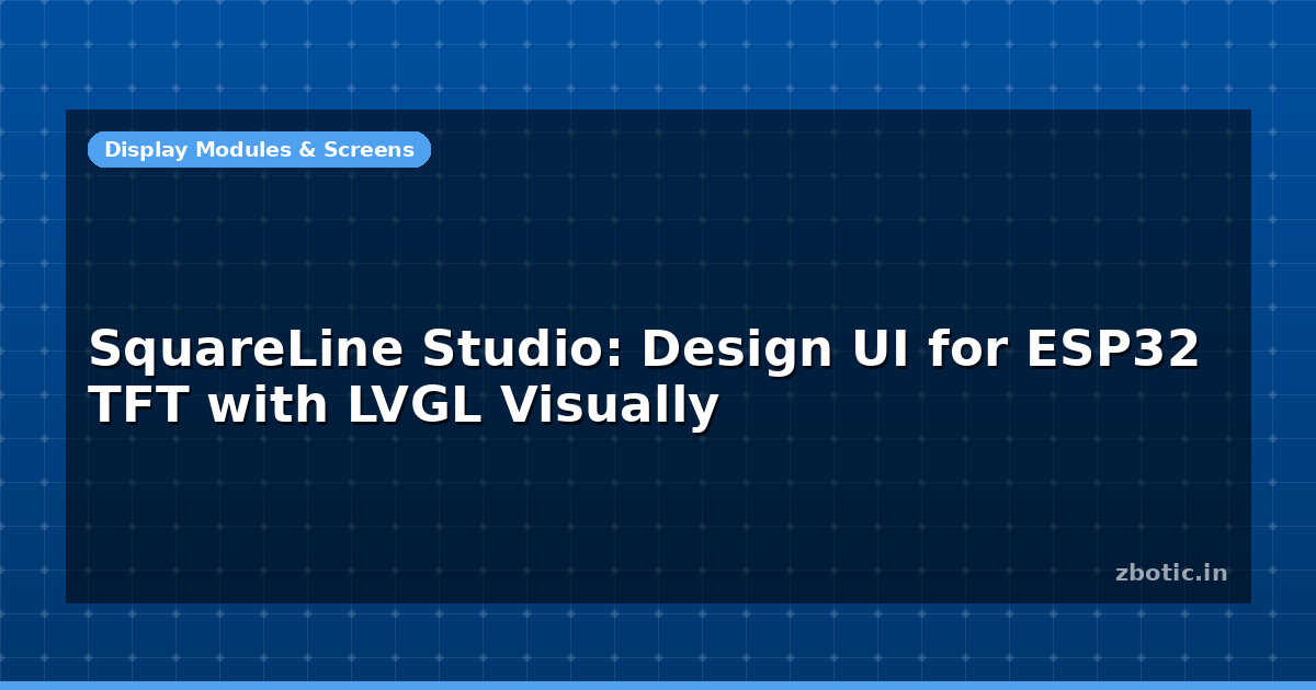 SquareLine Studio: Design UI for ESP32 TFT with LVGL Visually - Zbotic