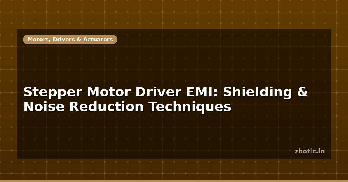 Stepper Motor Driver EMI: Shielding & Noise Reduction - Zbotic