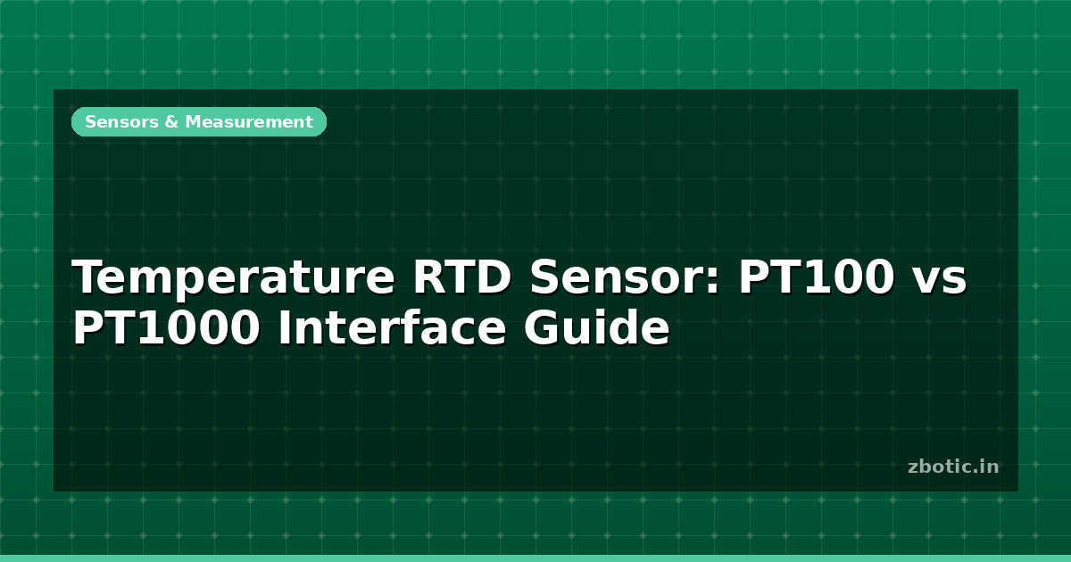 Temperature RTD Sensor: PT100 vs PT1000 Interface Guide - Zbotic