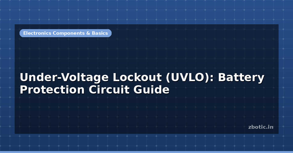 Under-Voltage Lockout (UVLO): Battery Protection Circuit - Zbotic