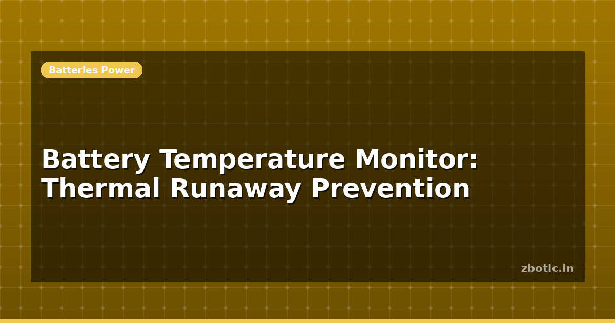 Battery Temperature Monitor: Thermal Runaway Prevention | Zbotic