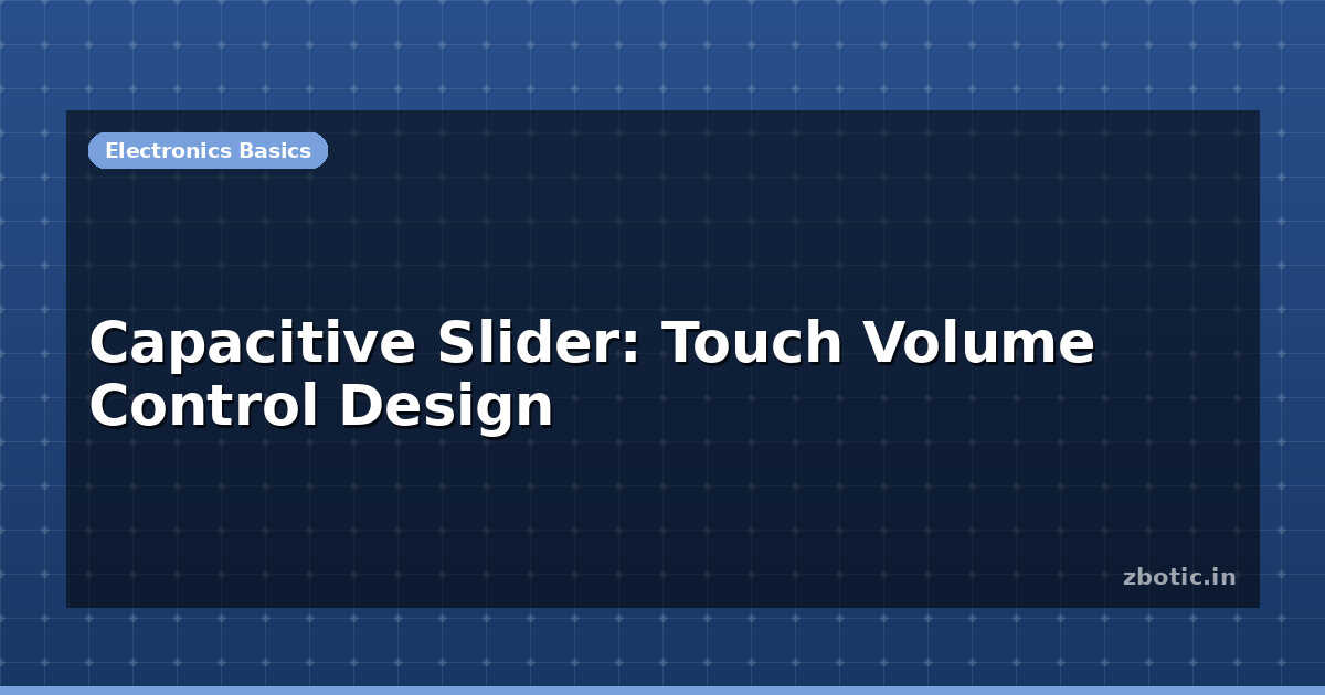 Capacitive Slider: Touch Volume Control Design | Zbotic