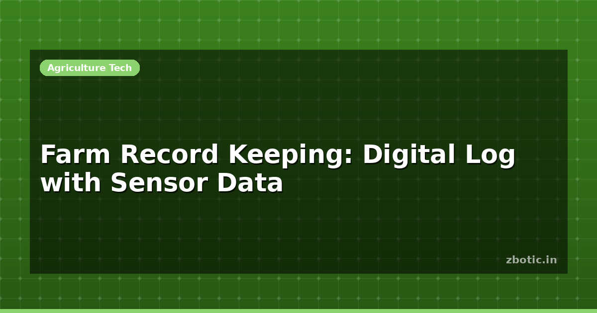 Farm Record Keeping: Digital Log with Sensor Data | Zbotic