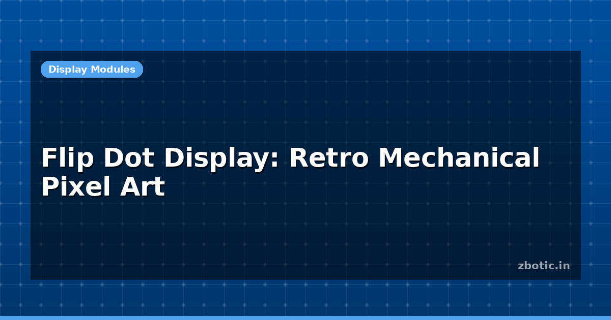 Flip Dot Display: Retro Mechanical Pixel Art | Zbotic