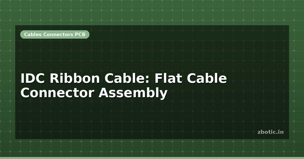 IDC Ribbon Cable: Flat Cable Connector Assembly | Zbotic