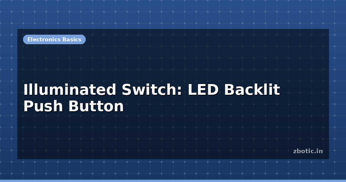 Illuminated Switch: LED Backlit Push Button | Zbotic