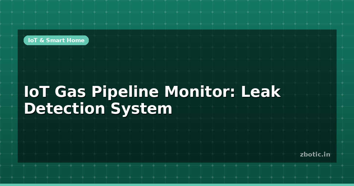 IoT Gas Pipeline Monitor: Leak Detection System | Zbotic